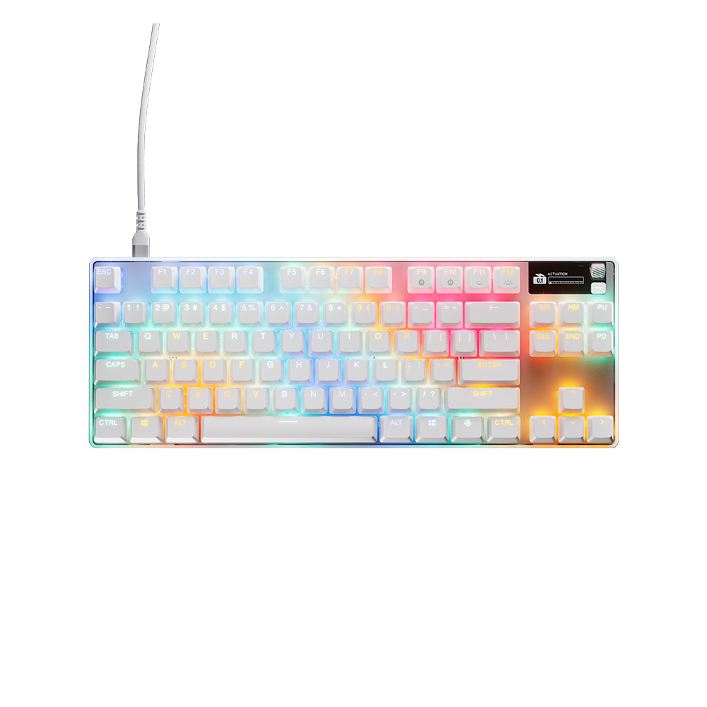SteelSeries Apex Pro Gen 3 TKL OmniPoint Switch Ingilizce Beyaz Kablolu ...
