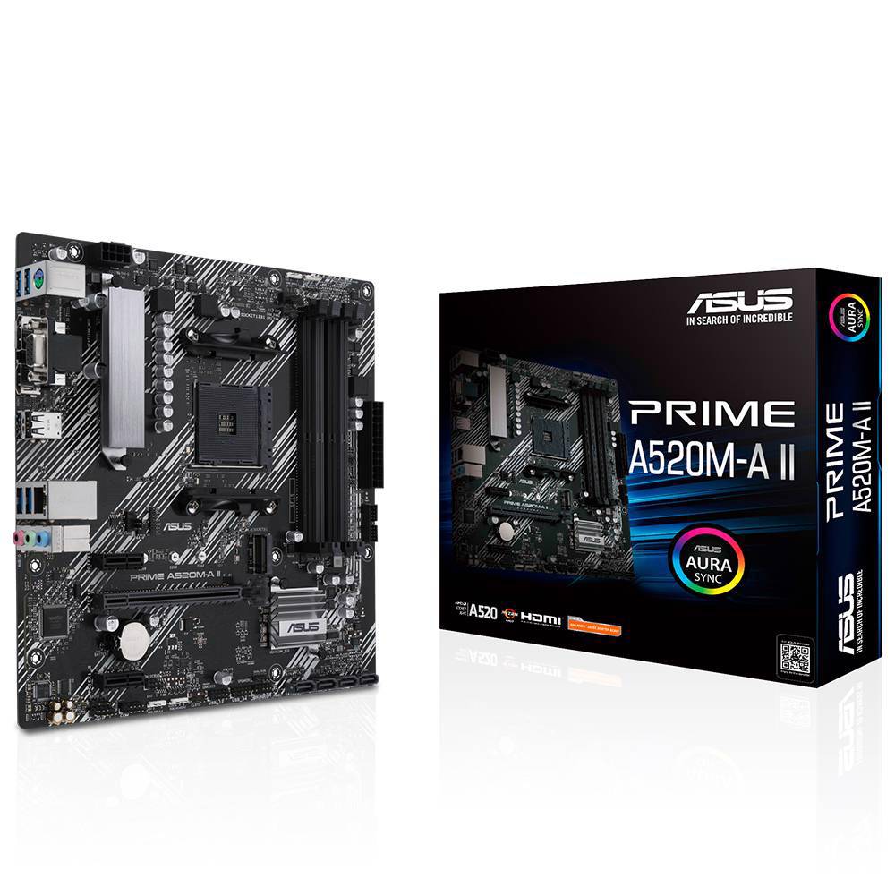 ASUS PRIME A520M-A II 4866MHz(OC) DDR4 Soket AM4 M2 VGA DP ATX Anakart ...