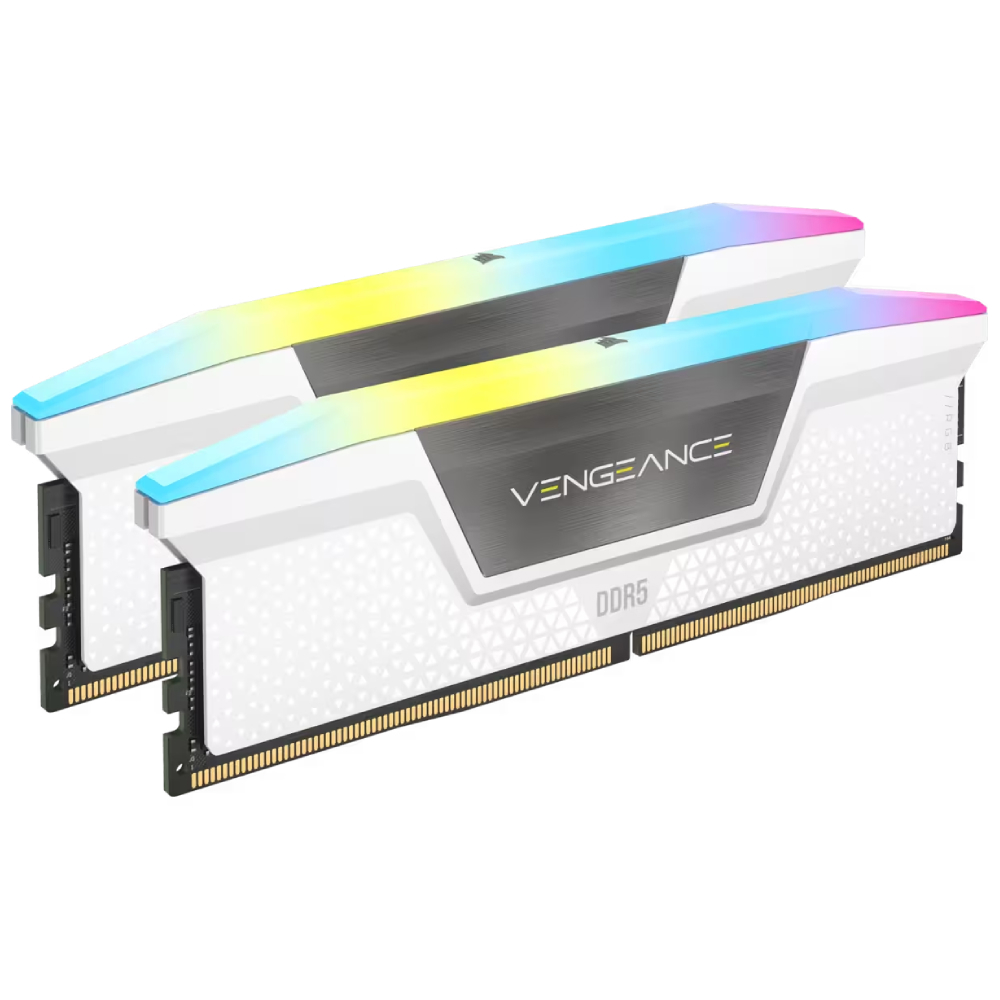 CORSAIR 32GB 2x16GB Vengeance RGB 6200MHz CL36 DDR5 Beyaz Dual Kit