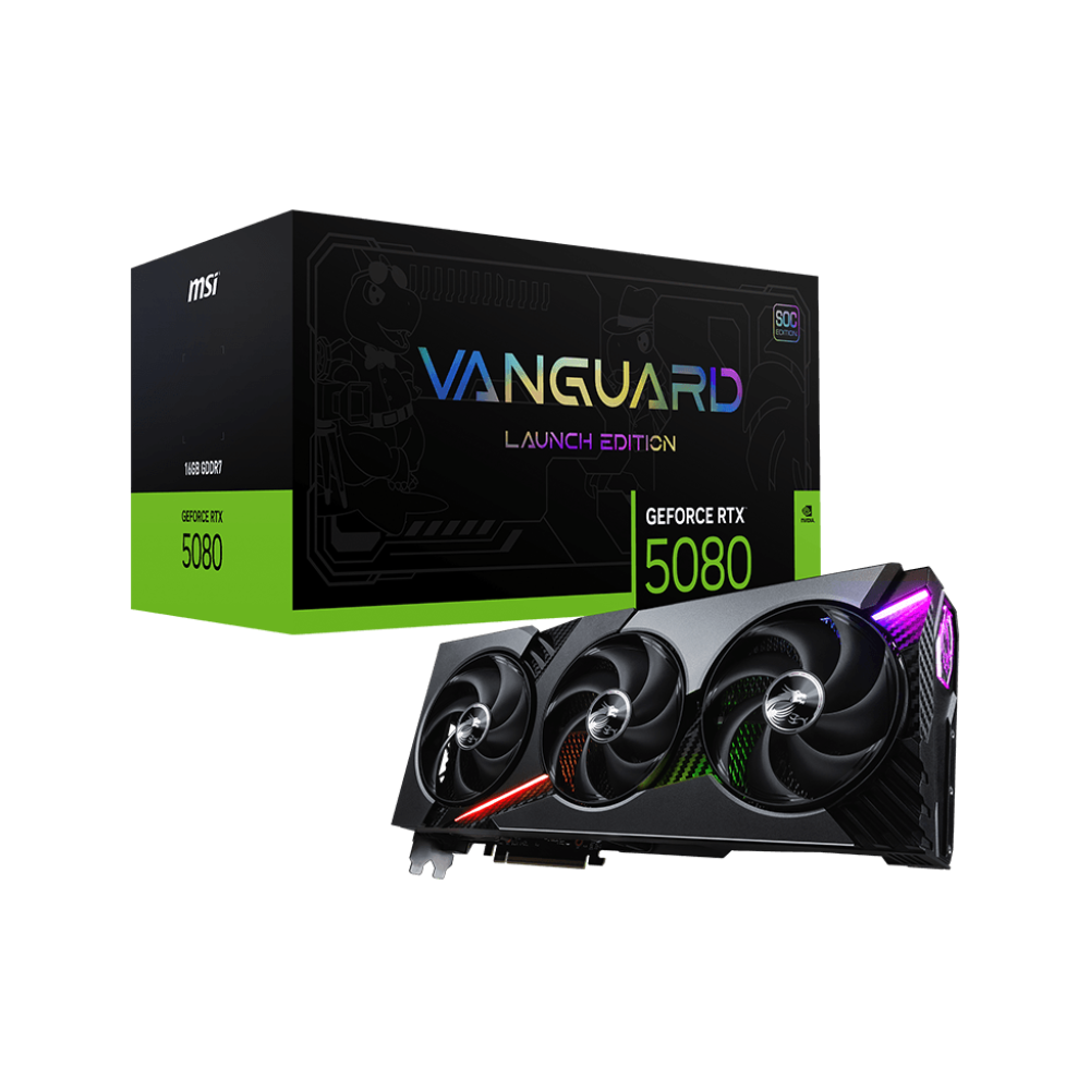 MSI GeForce RTX 5080 16G VANGUARD SOC LAUNCH EDITION GDDR7 DLSS 4 256 ...